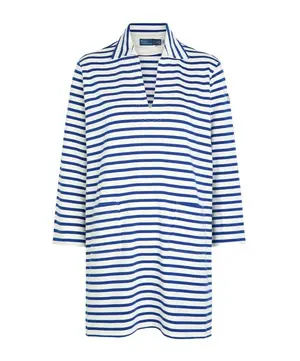 Polo Ralph Lauren Striped Cotton Mini Tunic Dress - White