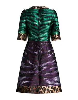 Dolce & Gabbana Tiger Print Jacquard Dress