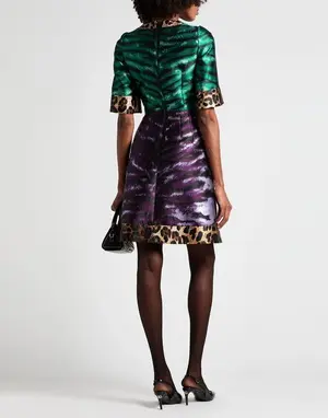 Dolce & Gabbana Tiger Print Jacquard Dress