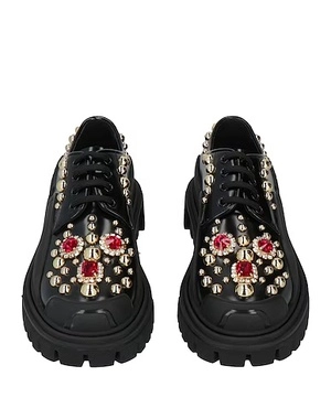 Dolce & Gabbana Embellished Lace-up Shoes