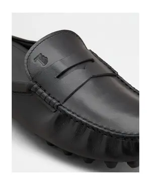 TOD'S Gommino Bubble Leather Mules - Black