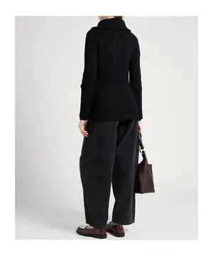 MAXCO. Max&co. Ribbed Front Zip Cardigan