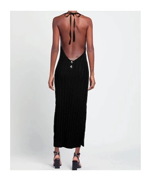 GANNI Sleeveless Halterneck Maxi Dress With Pocket