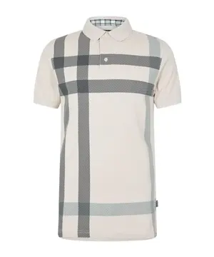 Barbour Blaine Tartan Short-sleeved Polo Shirt - White