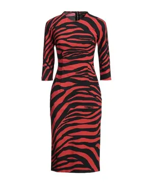 Dolce & Gabbana Zebra Print Crepe Midi Dress