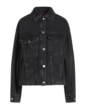 MAXCO. Solid Color Denim Jacket - Black