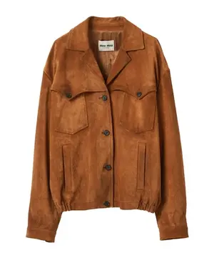 Miu Miu Suede Jacket - Brown