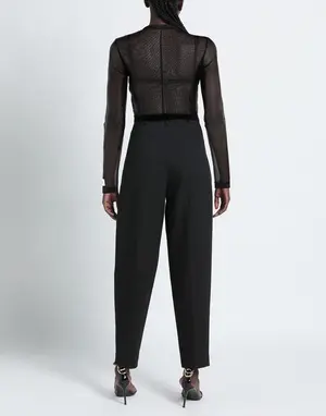 Dolce & Gabbana Solid Color Mesh Long-sleeve Top