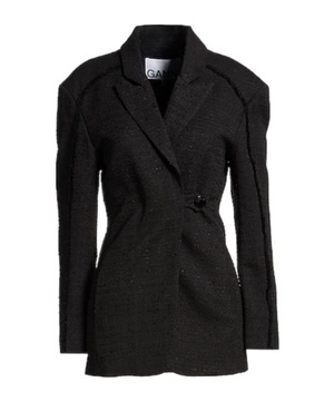 GANNI Simple Double-breasted Blazer - Black