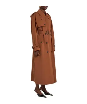 Saint Laurent Double-breasted Cotton And Silk-blend Trench Coat
