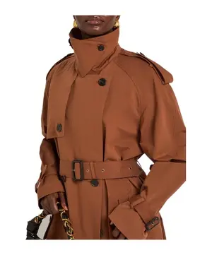 Saint Laurent Double-breasted Cotton And Silk-blend Trench Coat