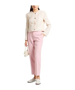 Burberry Solid Color Casual Pants - Pink