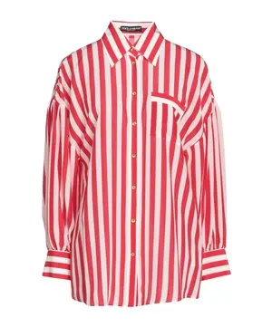 Dolce & Gabbana Striped Crepe Long-sleeve Shirt