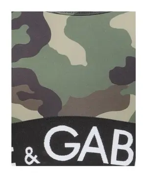 Dolce & Gabbana Camouflage Print Sleeveless Crewneck Sports Top