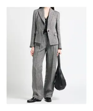 Brunello Cucinelli Single-breasted Herringbone Linen Blazer