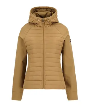 Barbour Quilted Long Sleeve Jacket With Drawstring Hood - Brown