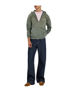 Acne Studios Logo Hooded Zip-through Cotton Sweatshirt