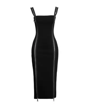 Dolce & Gabbana Solid Color Sleeveless Dress - Black