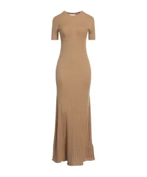 Max Mara Solid Color Knitted Dress - Brown