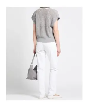 Brunello Cucinelli Lightweight Knitted T-shirt With Sequins