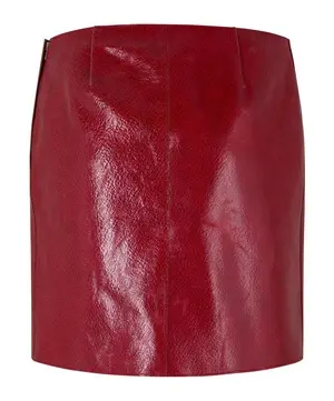 Prada Craquelé Leather Mini Skirt