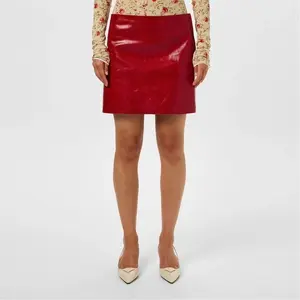 Prada Craquelé Leather Mini Skirt