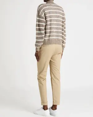 Brunello Cucinelli Two-tone Open-knit Cardigan
