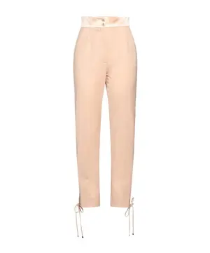 Dolce & Gabbana Solid Color Side Stripe Slim Cuffed Pants - Nude