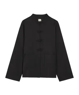 RÓHE Pankou Closure Wool Jacket - Black