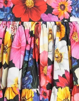 Dolce & Gabbana Floral Print Gathered Midi Skirt
