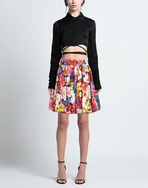 Dolce & Gabbana Floral Print Gathered Midi Skirt