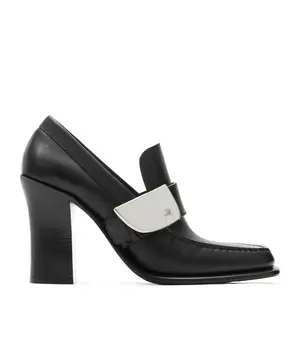 Burberry London Shield 90mm Leather Loafers - Black