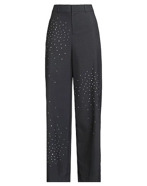 MAXCO. Max&co. Flannel Wide-leg Trousers With Crystal Embellishments
