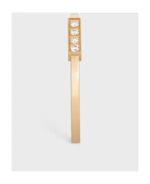 Celine Gold And Diamond Line Ring