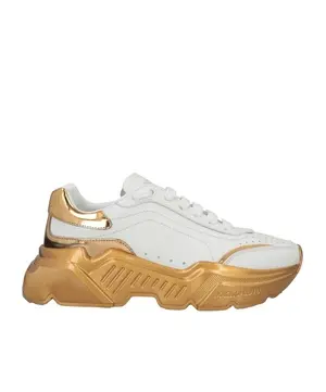 Dolce & Gabbana Two-tone Leather Platform Sneakers - White