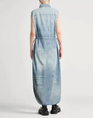 DIESEL® Denim Sleeveless Maxi Shirt Dress