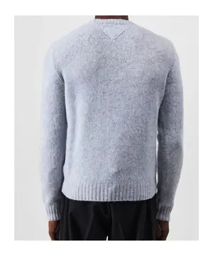 Prada Thick Knit Crew Neck Sweater