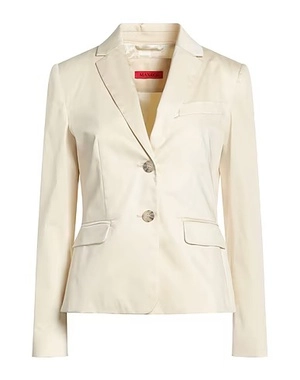 MAXCO. Max&co. Single-breasted Twill Blazer - White