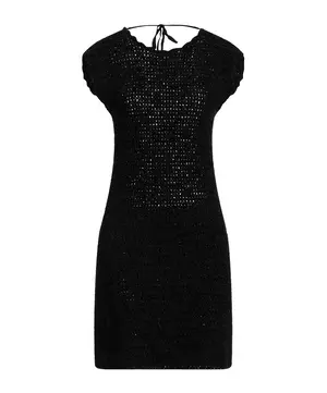 GANNI Knitted Chenille Bodycon Dress - Black