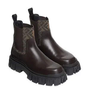 Fendi Force Panelled Chelsea Boots
