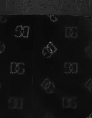 Dolce & Gabbana Velvet Logo Print Pants