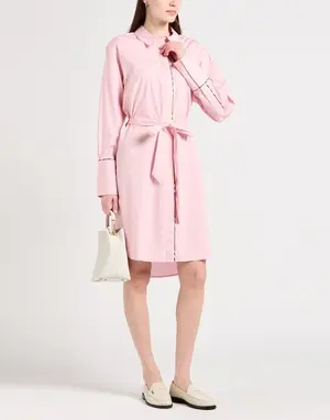Burberry Solid Color Long Sleeve Shirt Dress