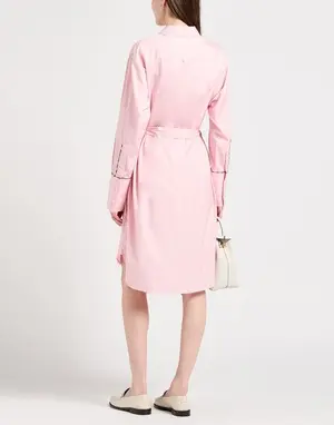 Burberry Solid Color Long Sleeve Shirt Dress