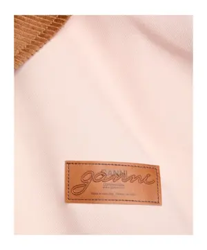 GANNI Corduroy-collar Twill Jacket