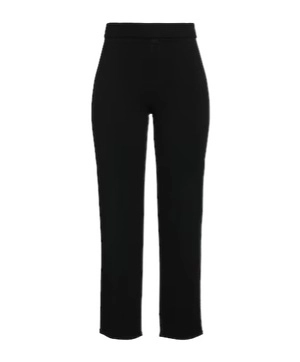 Max Mara Solid Color Straight-leg Knitted Pants - Black