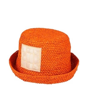 Jacquemus Solid Color Straw Hat - Orange