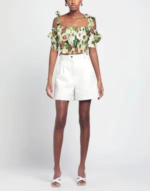 Dolce & Gabbana Floral Printed Off-shoulder Short Sleeve Top