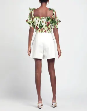 Dolce & Gabbana Floral Printed Off-shoulder Short Sleeve Top