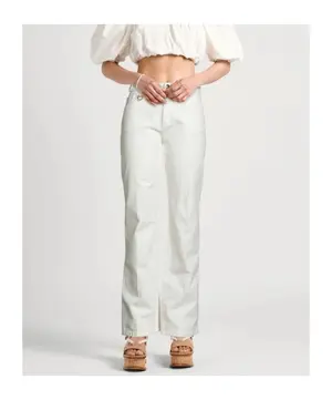 Chloé Straight-leg Canvas Pants With Button Embellishments And Strap Detailing