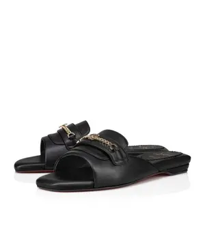 CHRISTIAN LOUBOUTIN Miss Mj Slip-on Mules With Chain Detail